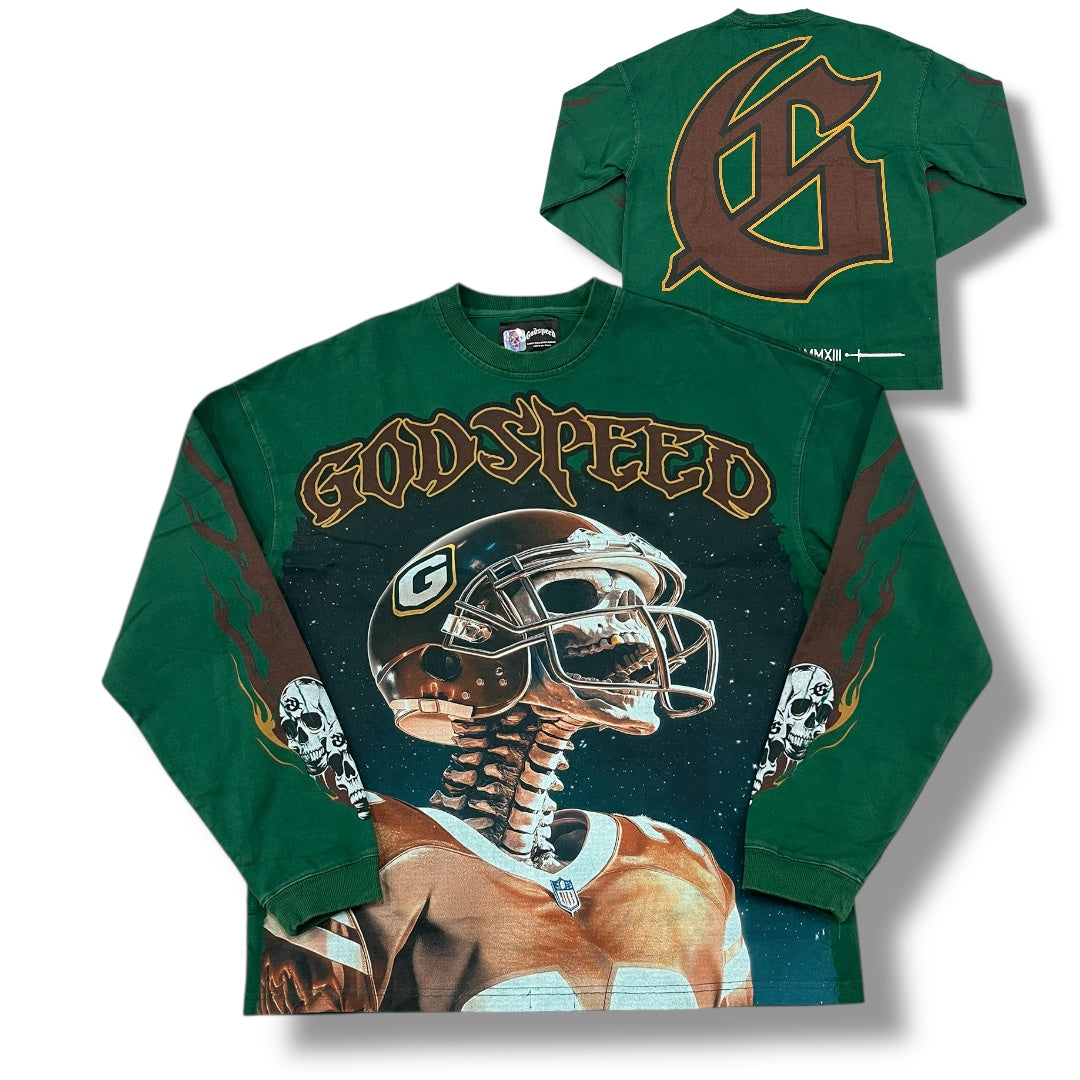 GODSPEED MORALE LS T SHIRT GREEN – Ballers Clothing Shop